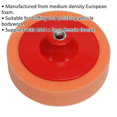 High-Quality Buffing and Polishing Foam Head - 150mm x 50mm - M14 ...