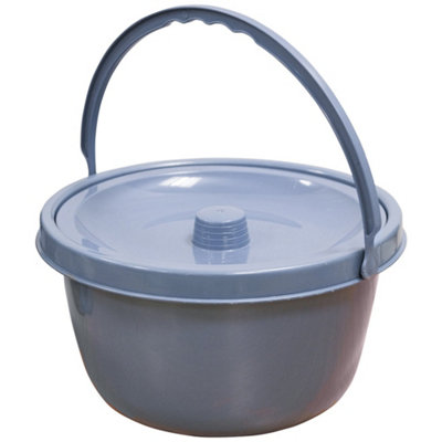 High-Quality Grey Replacement Bucket and Lid for ve00226 Folding Commode