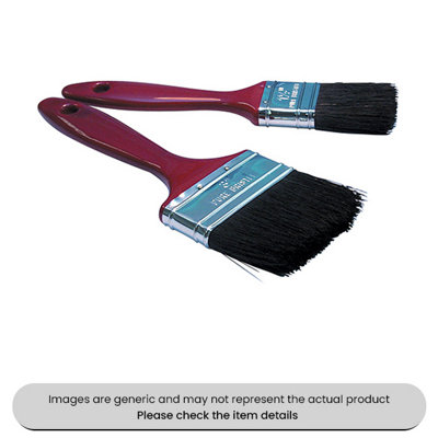 HIGH QUALITY PAINT BRUSHES PURE BRISTLES 1/2" WITH WOODEN HANDLES PACK ...