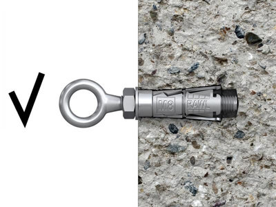 High-Quality Rawlplug Rawlbolt Eye Bolt M10 - Pack of 5 for Secure Fixings