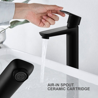 High Rise Basin Mixer Taps, BATHWEST Tall Bathroom Sink Taps Modern ...