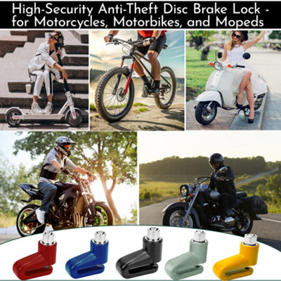 High Security Disc Lock, 2 Keys Wheel Immobiliser Disc Brake Lock, Black