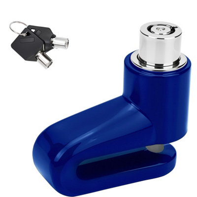 High Security Disc Lock, 2 Keys Wheel Immobiliser Disc Brake Lock, Blue