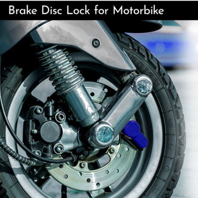 High Security Disc Lock, 2 Keys Wheel Immobiliser Disc Brake Lock, Blue