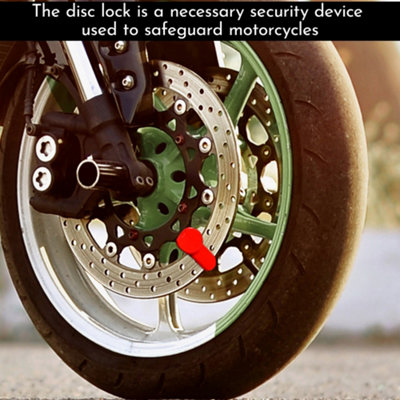 High Security Disc Lock, 2 Keys Wheel Immobiliser Disc Brake Lock, Blue
