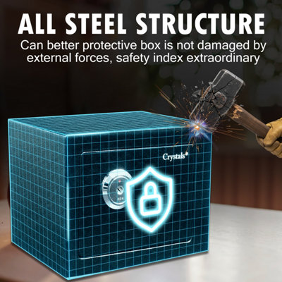 High Security Steel Safe Box with Safety Lock Secure Money and ...