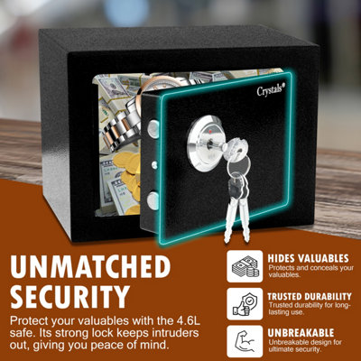 High Security Steel Safe Box with Safety Lock Secure Money and ...