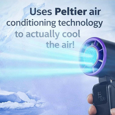 High Speed Ultra Cooling Handheld Fan, USB C Rechargeable Portable Mini ...