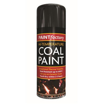 High Temperature Coal Paint 400ml (Spray) - Pack of 2
