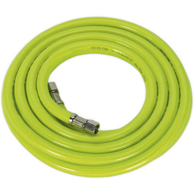 High-Visibility Air Hose with 1/4 Inch BSP Unions - 5 Metre Length ...
