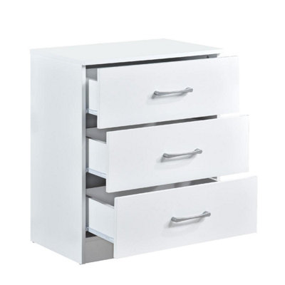 Highbury White 3 Drawer Chest of Drawers