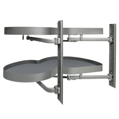 Highdecora Kitchen Cabinet Magic Corner Organizer, 2-Tier Swing Tray ...