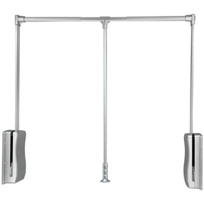 Highdecora Pull Down Wardrobe Rail, Adjustable Width 60-83cm, Soft ...