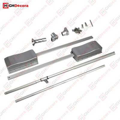 Highdecora Pull Down Wardrobe Rail, Adjustable Width 60-83cm, Soft ...