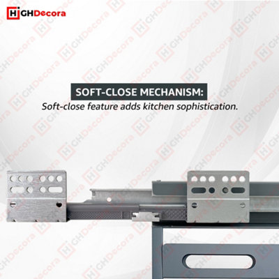 highdecora Pull Out Kitchen Cabinet Basket, Double Layer Spice Rack Storage, Soft Close ...