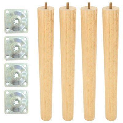 highdecora Solid Wood Table Leg Heightening Round Tapered Bolt ...