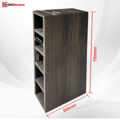 HIGHDECORA WINE RACK CABINET BASE OR WALL UNIT MADE WITH 18MM MFC (DARK ...