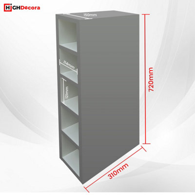 Highdecora Wine Rack Cabinet Base or Wall Unit Made with 18mm MFC (Dust ...