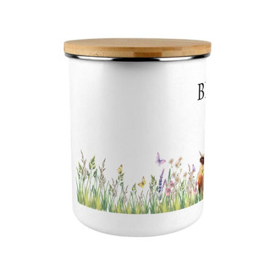 Highland Cow & Calf Dishwasher Tablets Storage Tin