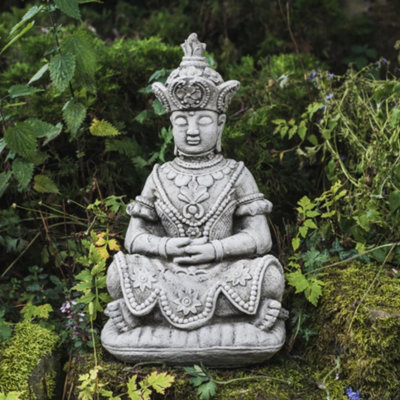 Highly Detailed Medium Stone Cast Buddha Statue