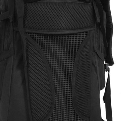 HIKING BACKPACK BLACK 60 L OXFORD FABRIC