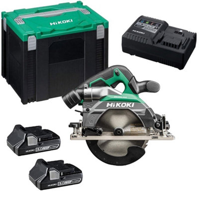 HIKOKI C1806DB Brushless 165mm Circular Saw 18V Cordless Saw X2 3AH Battery Case