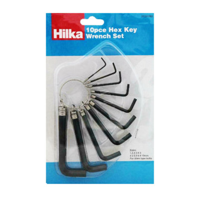 Hilka 10 Piece Hex Key Set Metric | DIY at B&Q
