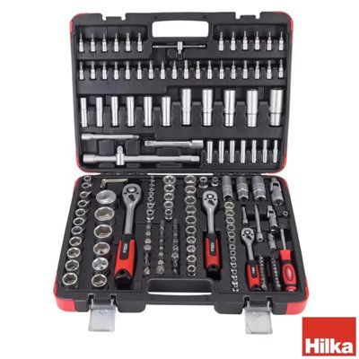 Hilka 171 Piece Mechanics Tool Set, Vanadium Steel, Heat Treated, Quick ...