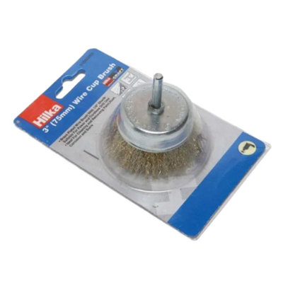 Hilka 3 Inch Wire Cup Brush for Drills | DIY at B&Q
