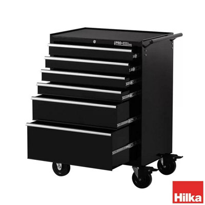 Hilka HD Pro+ 6-Drawer Tool Chest Trolley, Heavy Duty Steel, Lockable ...
