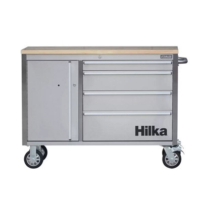 Hilka Professional Stainless Steel Tool Cabinet with 4 Drawers, 1 ...