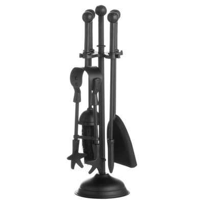 Hill Interiors Ball Topped Companion Set Black (One Size)