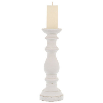 Hill Interiors Column Candle Holder White (45cm x 16cm x 16cm)