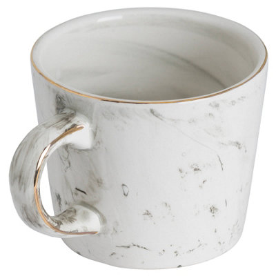Hill Interiors Marble Ceramic Mug Grey (One Size)