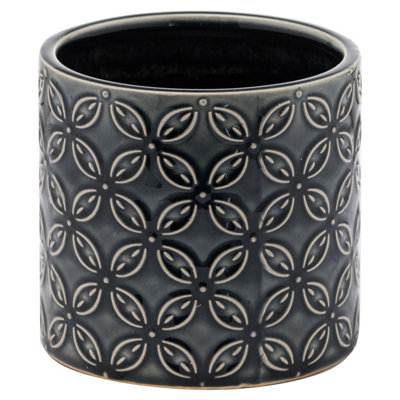 Hill Interiors Seville Collection Eclipse Planter Grey (One Size)