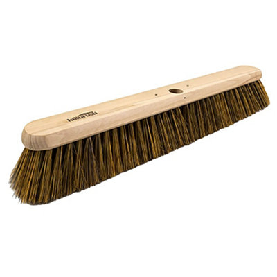 Hillbrush Soft Platform Broom Head Brown/Black (610mm) | DIY at B&Q