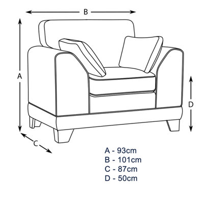 Hilliard Fullback Fabric 3 Piece Sofa Suite Grey