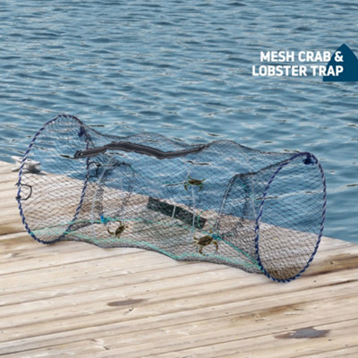 HILLINGTON Crab & Lobster Drop Net - with Bait Clip & Rope - Safe ...