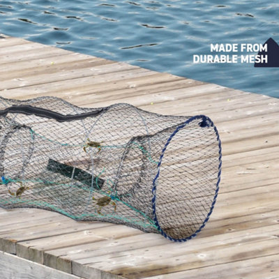 HILLINGTON Crab & Lobster Drop Net - with Bait Clip & Rope - Safe ...
