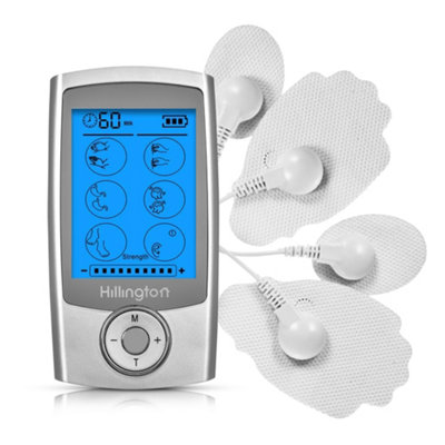 HILLINGTON RECHARGEABLE DIGITAL TENS MACHINE - MUSCLE STIMULATOR & PAIN ...