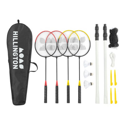 HILLINGTON Set of 4 Professional Badminton Rackets - For Outdoor ...