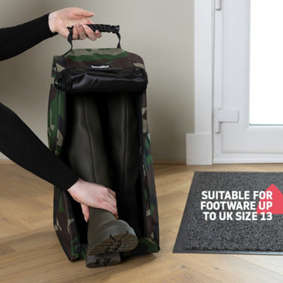 HILLINGTON Wellington Boot Bag - Durable Storage with Double Zip ...