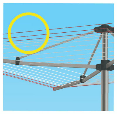 Hills 164236 Supadry Hoist Rotary Dryer 4-Arm 60m Clothes Washing Line ...