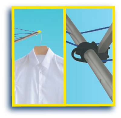 Hills 164241 Airdry Rotary Dryer 3-Arm 30m Washing Line Drying Clothes