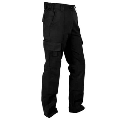 Himalayan Bullet womens black combat knee pad pockets work trousers H841