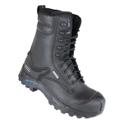 Himalayan Leather Combat Boot (Black) (UK 7)