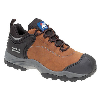 Himalayan S3 brown metal-free composite toe/midsole scuff-cap safety ...