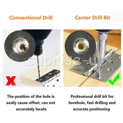 Hinge Drill Bit Set Pilot Hole Guide for Cabinet Hardware