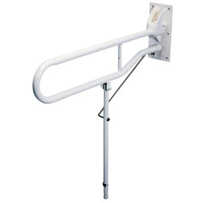 Hinged Support Arm with Backplate and Leg - 775mm Length - Wall Mounted ...