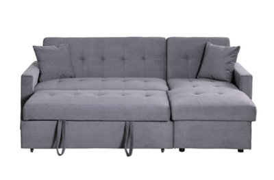 Hinton L Shaped Corner Sofa Bed with Hidden Storage and Reversible Chaise Versatile LH or RH